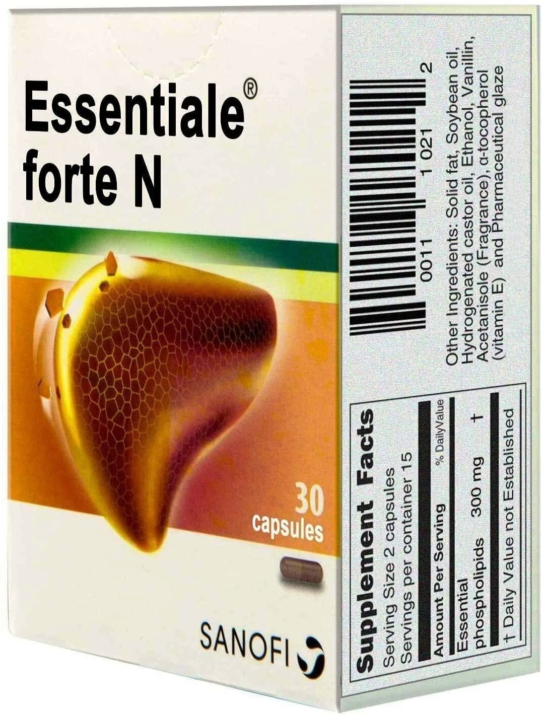 Essentiale Forte N 300 mg N30 caps Liver Support Care Detox. From Europe