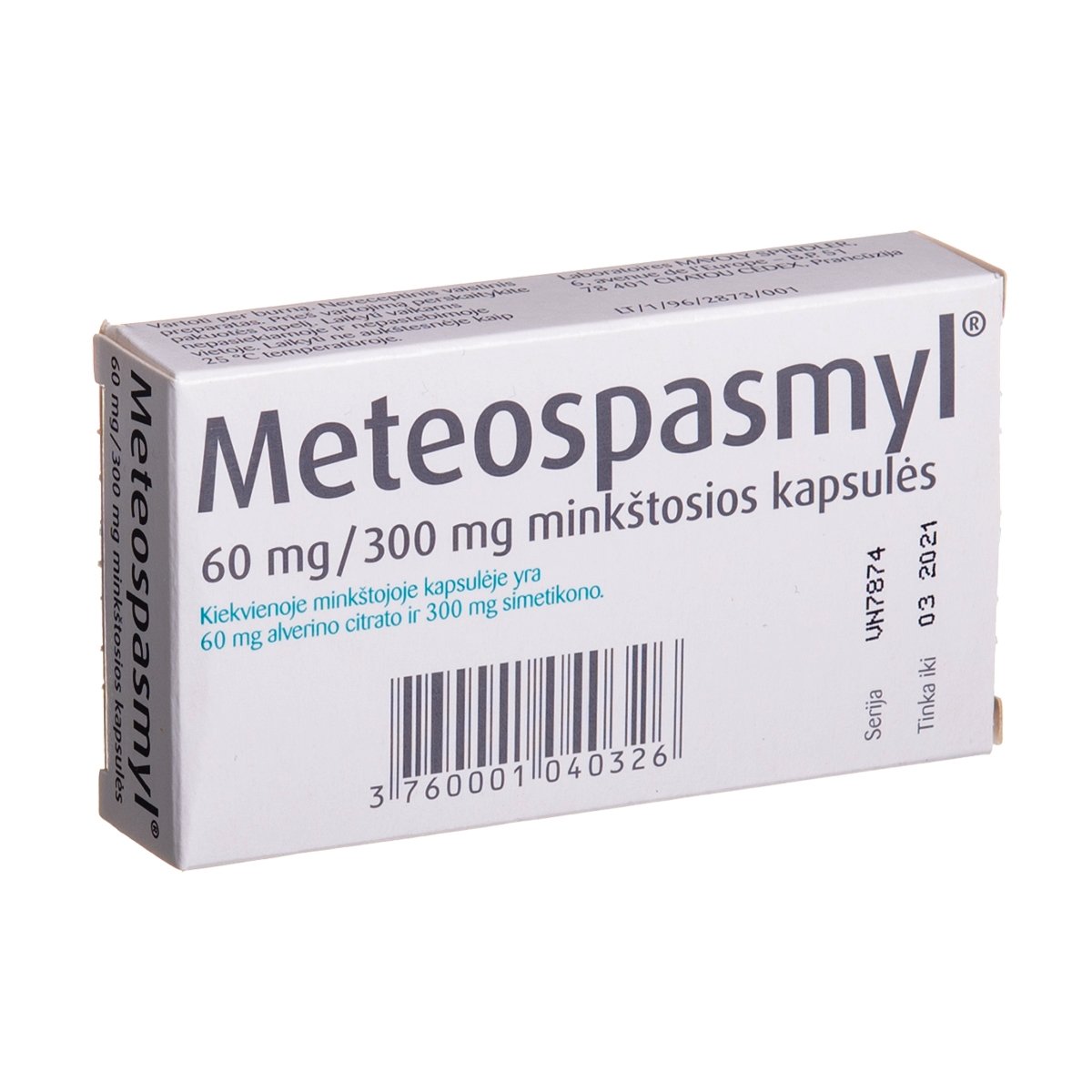 Meteospasmyl 60mg/300mg soft capsules N20. Gas relief, bloating and ...