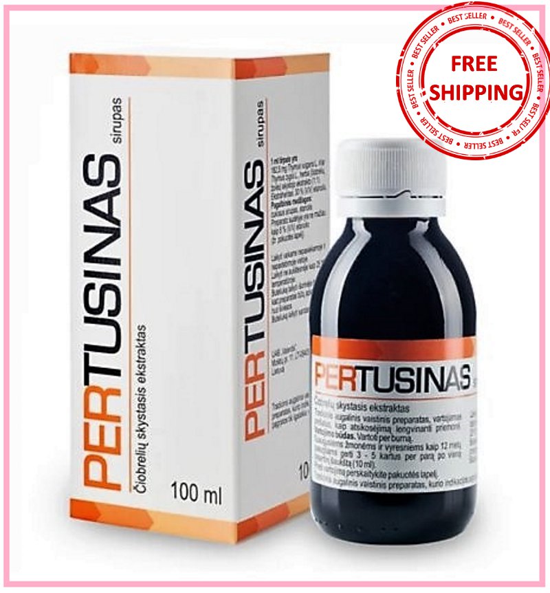Classic Pertusin (Pertussinum) Herbal Syrup with thyme extract, 100 ml ...