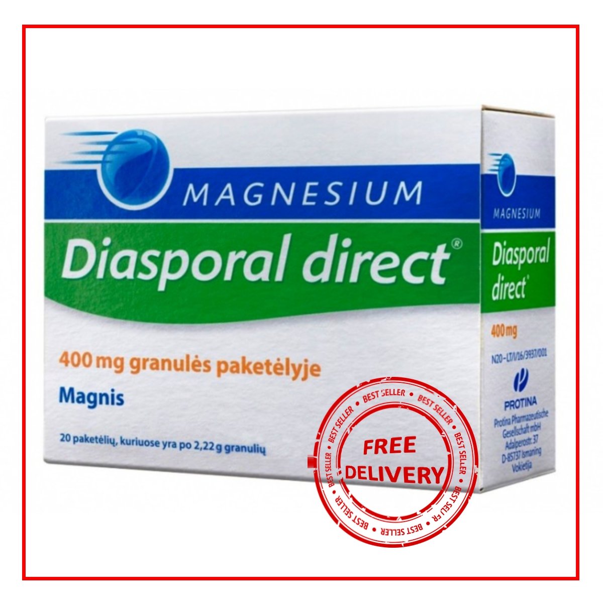 Magnesium Diasporal Direct 400 mg granules in sachets N20.