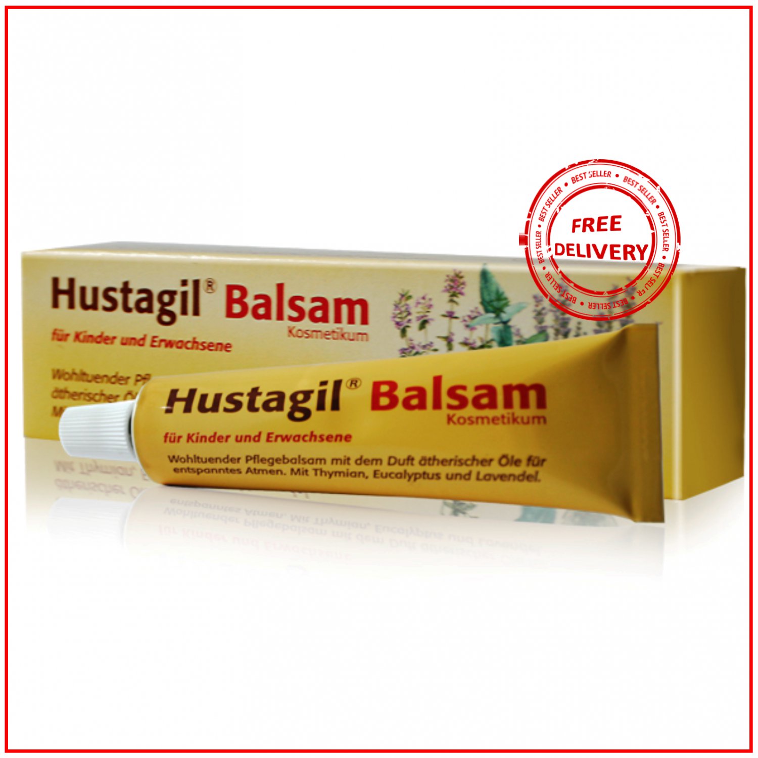 Hustagil balsam natural oil to help breathe from colds, coughs 30 ml.