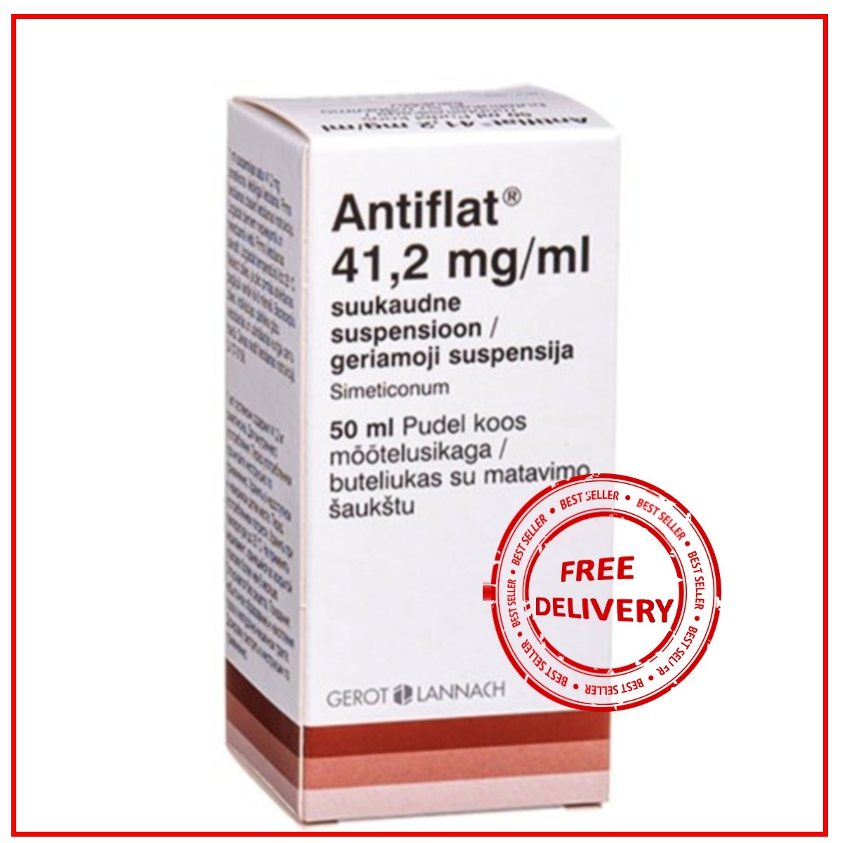 Antiflat 41.2 mg/mL oral suspension. Simeticone. In case of excessive ...