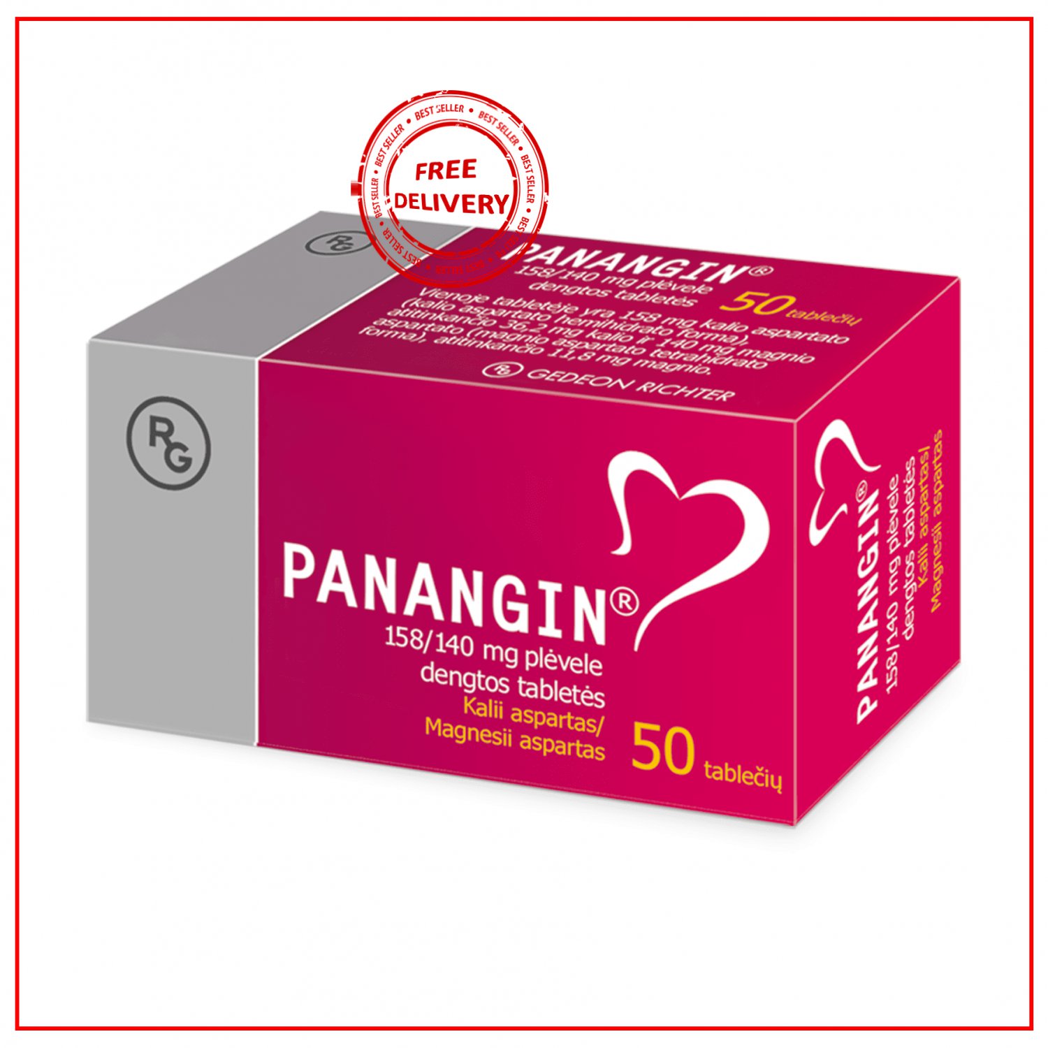 Panangin N60 Tablets. 158mg+140mg supplement
