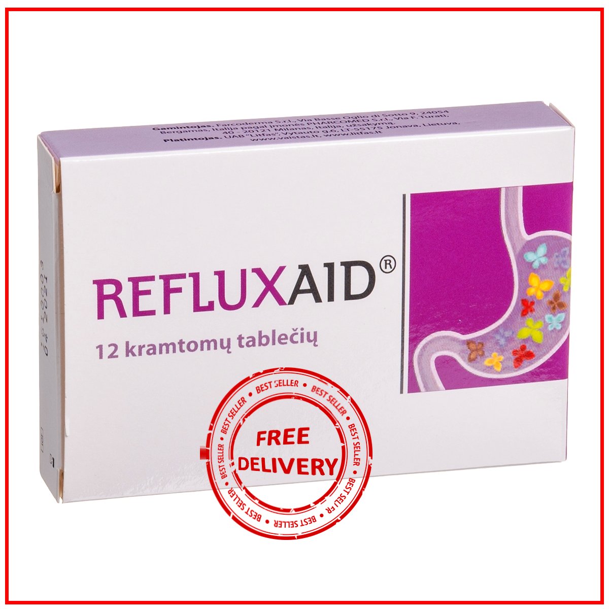 REFLUXAID TABLETS reduce symptoms gastroesophageal reflux (GERD) and ...