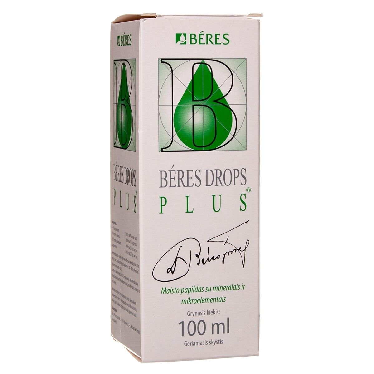 Beres Drops Plus 100ml. Oral Drops for Immune and Blood System Support