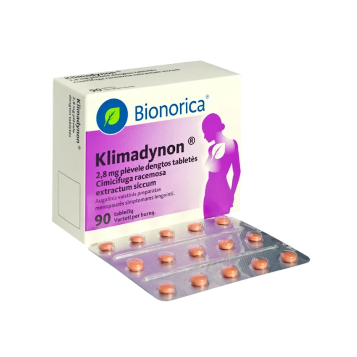 Klimadynon 2.8mg film-coated tablets N90. Herbal medicine - Menopausal ...