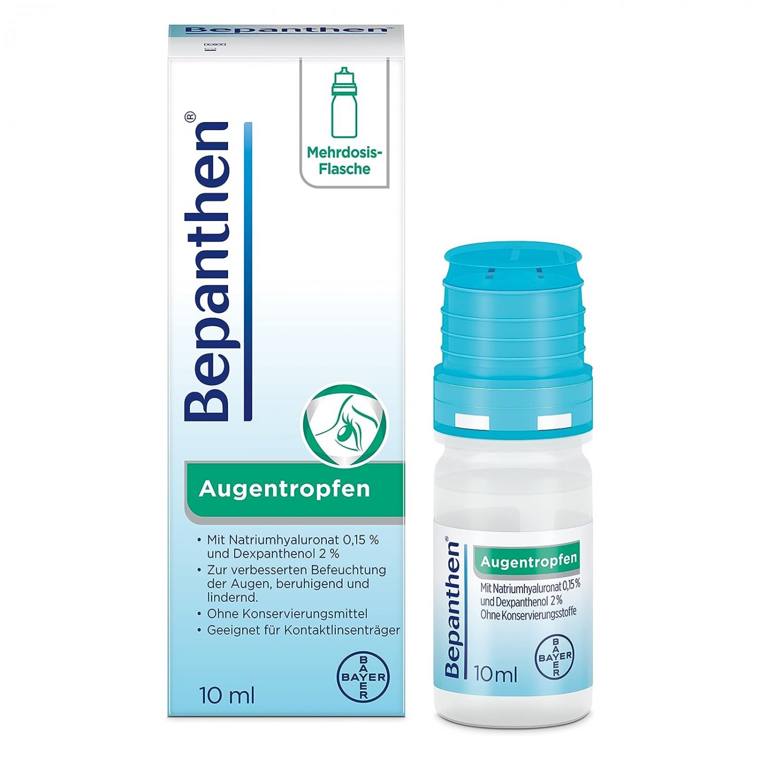 Bepanthen eye drops for dry, red, itchy or burning eyes, 10 ml