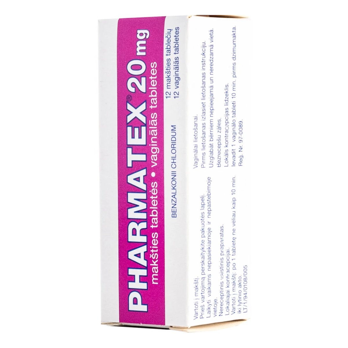 Pharmatex 20mg vaginal tablets N12, Contraceptive, Anti Pregnancy