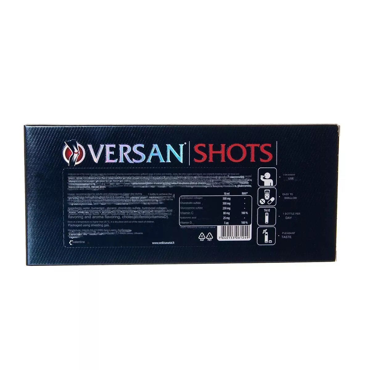Versan SHOTS 20 x 10ml. Drinkable joint support for bones, muscles and ...