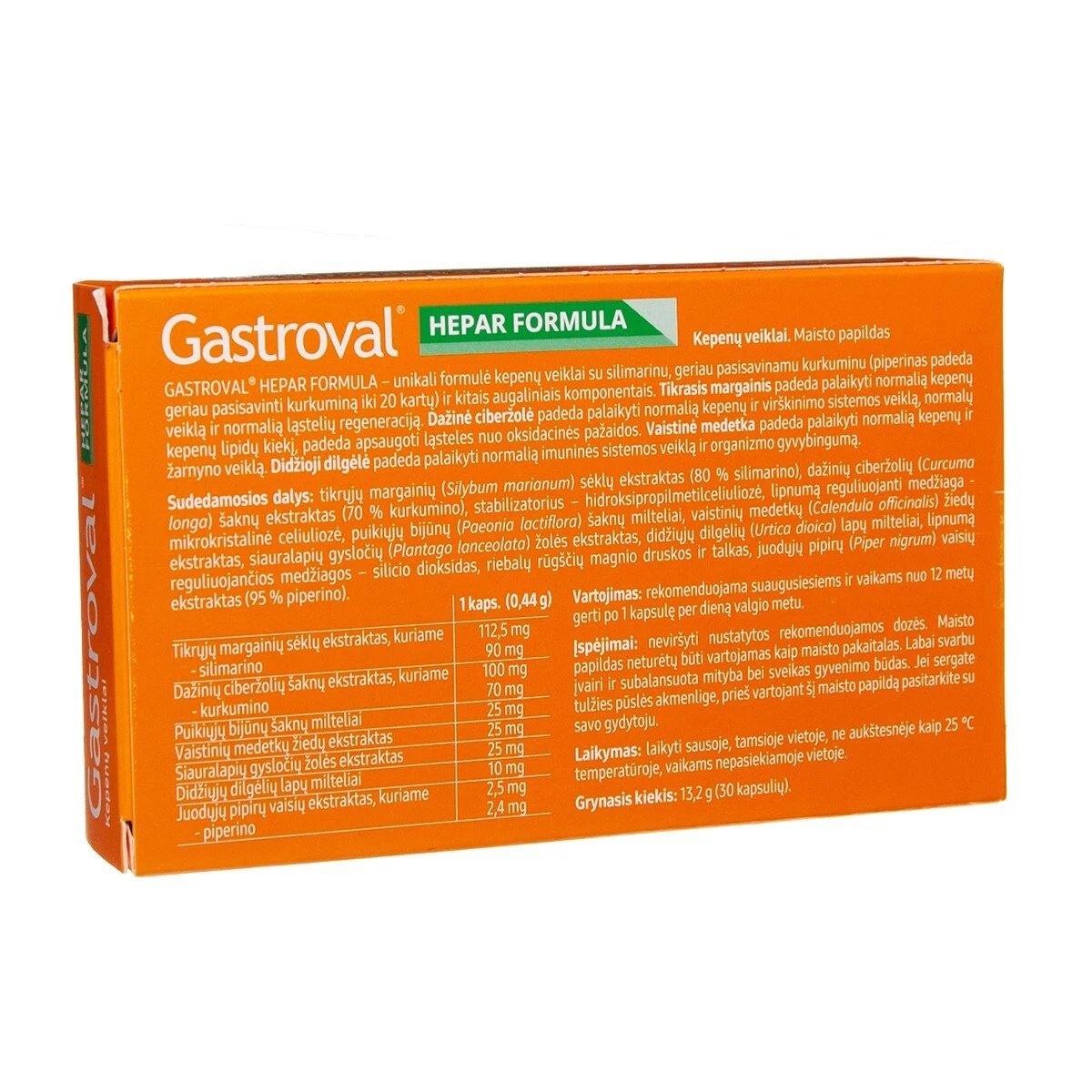 Gastroval HEPAR 30 Capsules. Advanced Herbal Formula for Liver ...