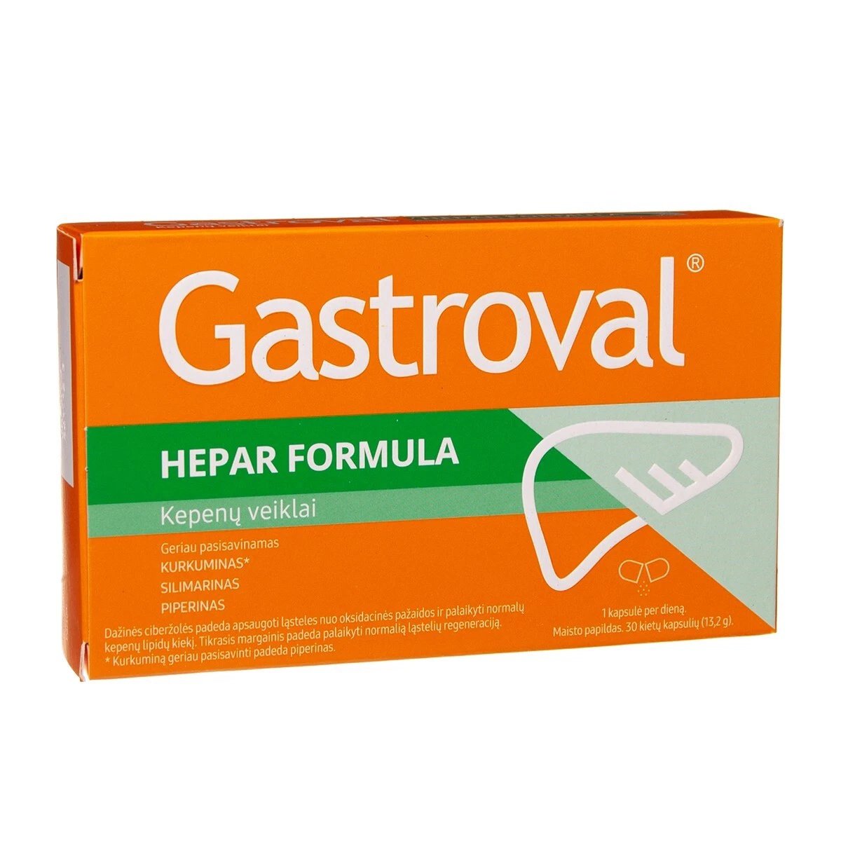 Gastroval HEPAR 30 Capsules. Advanced Herbal Formula for Liver ...