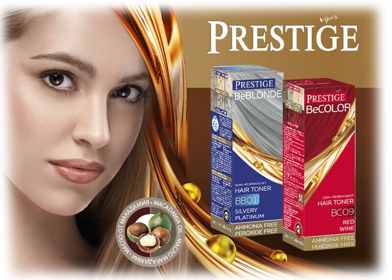SEMI-PERMANENT HAIR COLOURING TONER VIP’S PRESTIGE 100ml AMMONIA ...