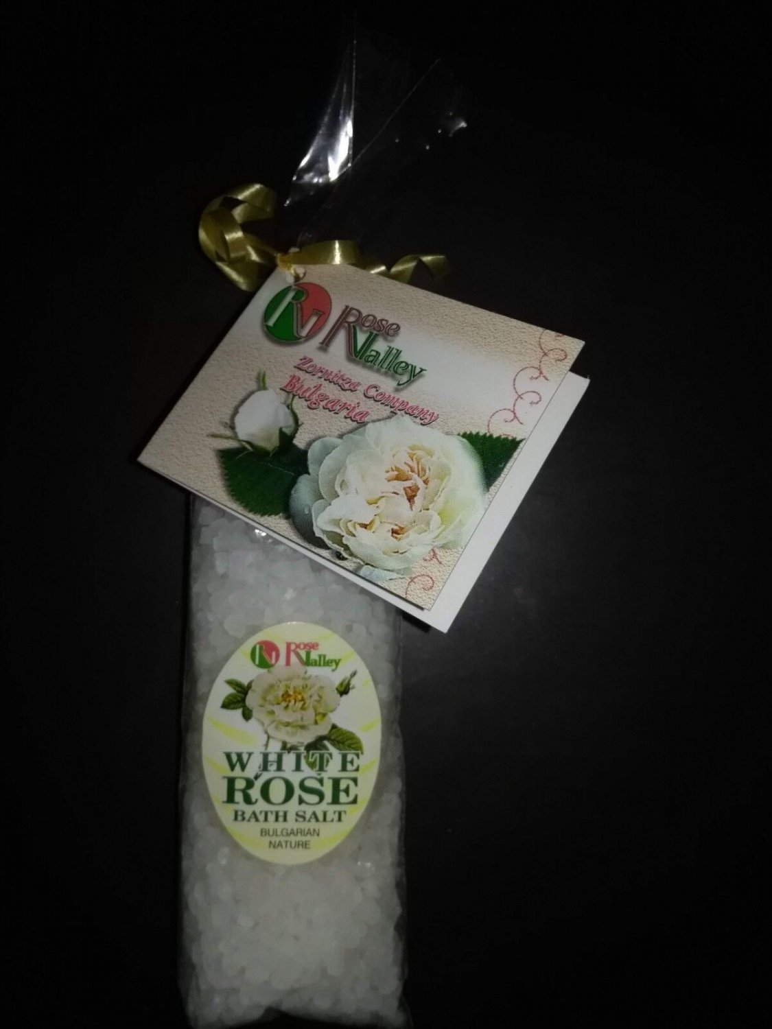ROSE VALLEY BATH SALTS WITH WHITE BULGARIAN ROSE ESSENTIAL OIL& POMORIE ...