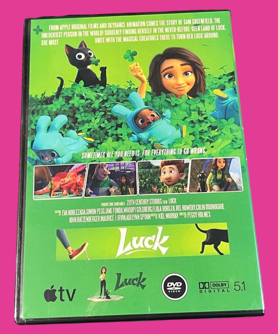 Luck DVD Animated Movie Eva Noblezada [2022, New]