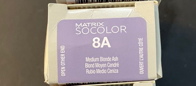 Matrix SoColor permanent Hair Color 8A Medium Blonde Ash 3 oz