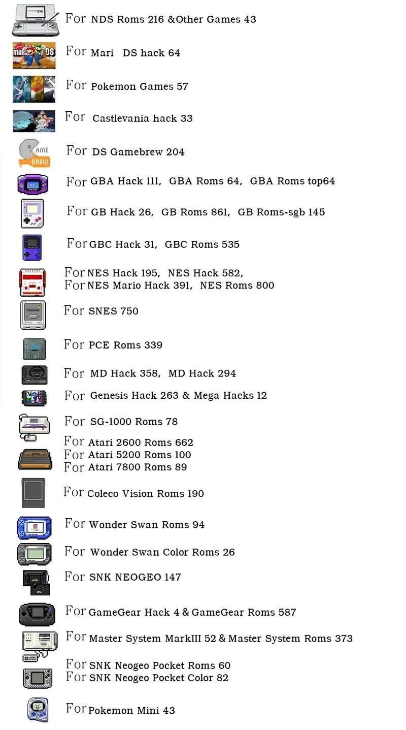 BLACK DS lite CONSOLE W/ CHARGER, 64GB MEMORY CARD PRELOADED W GAMES