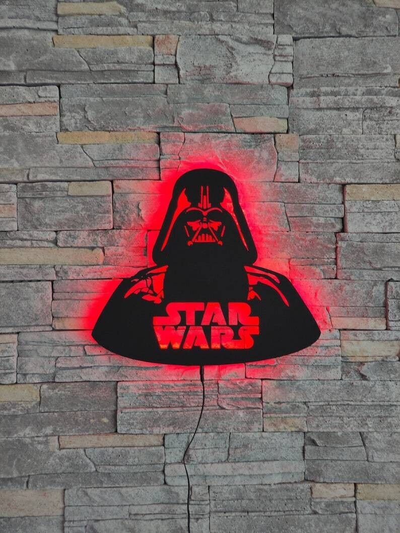 Star Wars LED wall lamp. LED night light remote control lamp