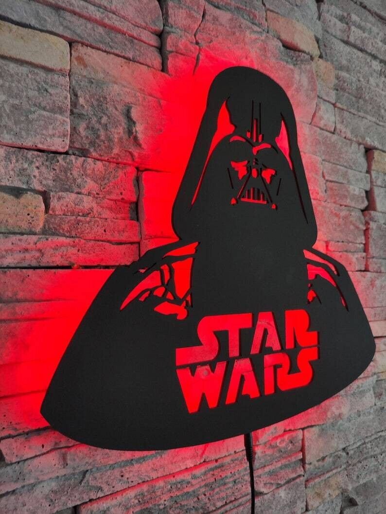 Star Wars LED wall lamp. LED night light remote control lamp