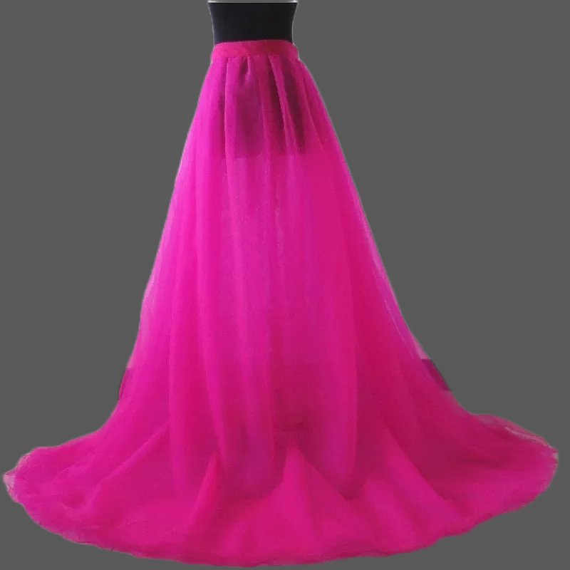 Custom Layered Tulle Detachable Wedding Skirt/Train All Sizes