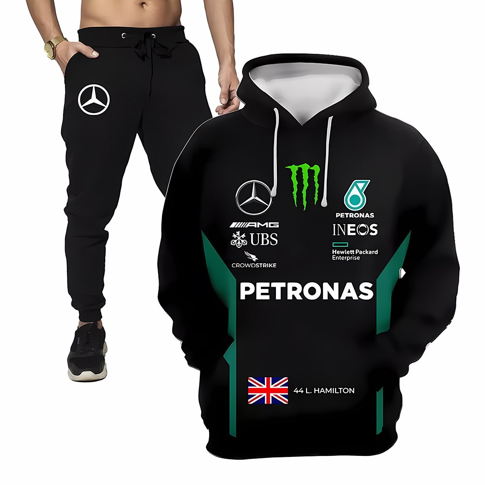 Mercedes AMG Petronas F1 Team Tracksuit Hoodie And Sweatpants