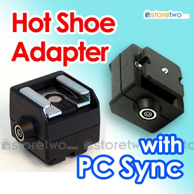 Seagull Flash Hot Shoe Adapter with PC Sync Socket SC-2