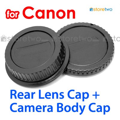 Rear Lens + Camera Body Caps for Canon Camera