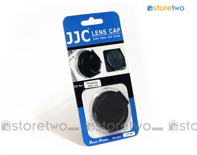 JJC Self-retaining Auto Lens Cap for Panasonic Lumix DMC LX5 Leica D-LUX 5 Black (ALC-5)