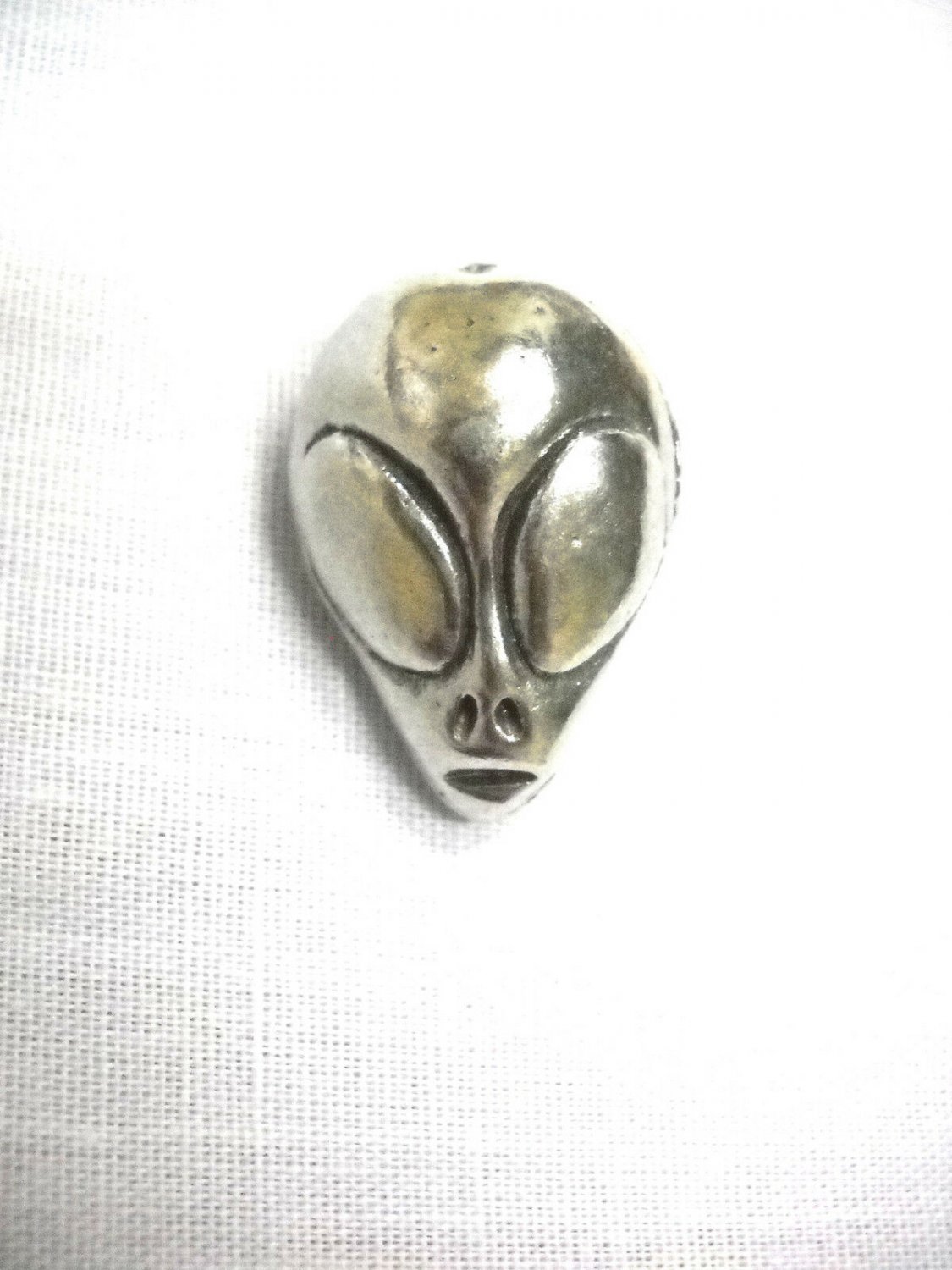 Space Alien Visitor Head The Grays Almond Eyes USA Cast Pewter Pendant ...
