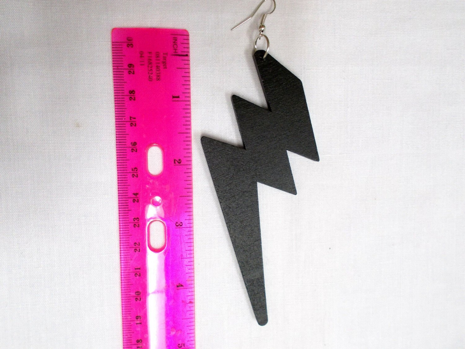 BOHEMIAN SUPER LONG XL BIG BABY BLUE LIGHTNING BOLT BOLTS DANGLING 5 ...