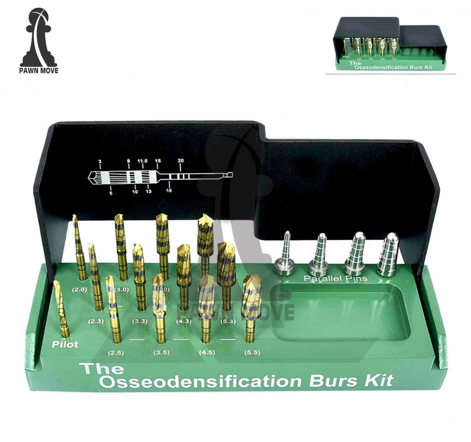Osseodensification Burs Kit, Dental Implant Osteotomy Preparation 17 PCs