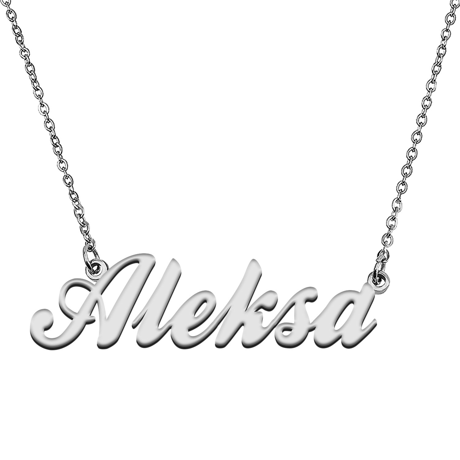 Custom Made Any Name Necklace Aleksa Stainless Steel Jewelry for Mother