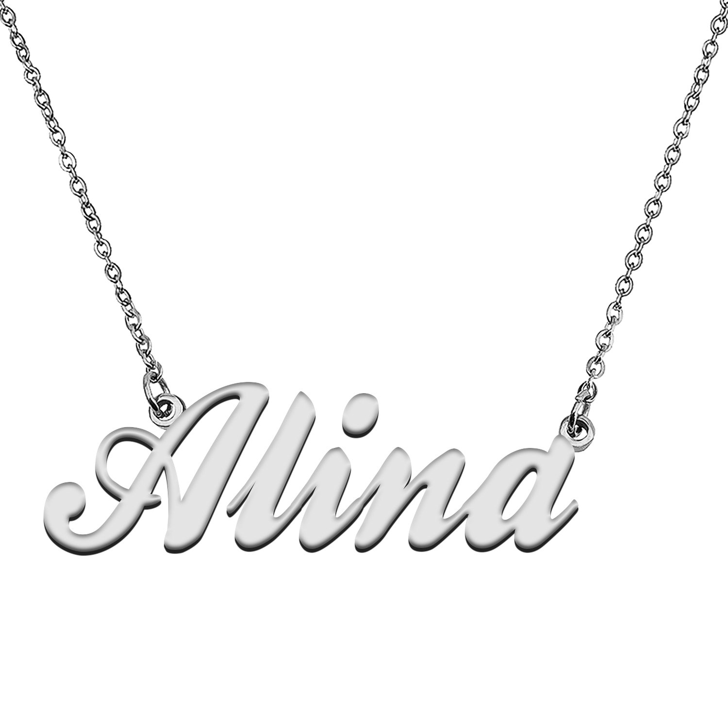 Custom Made Any Name Necklace Alina Stainless Steel Jewelry for Mother