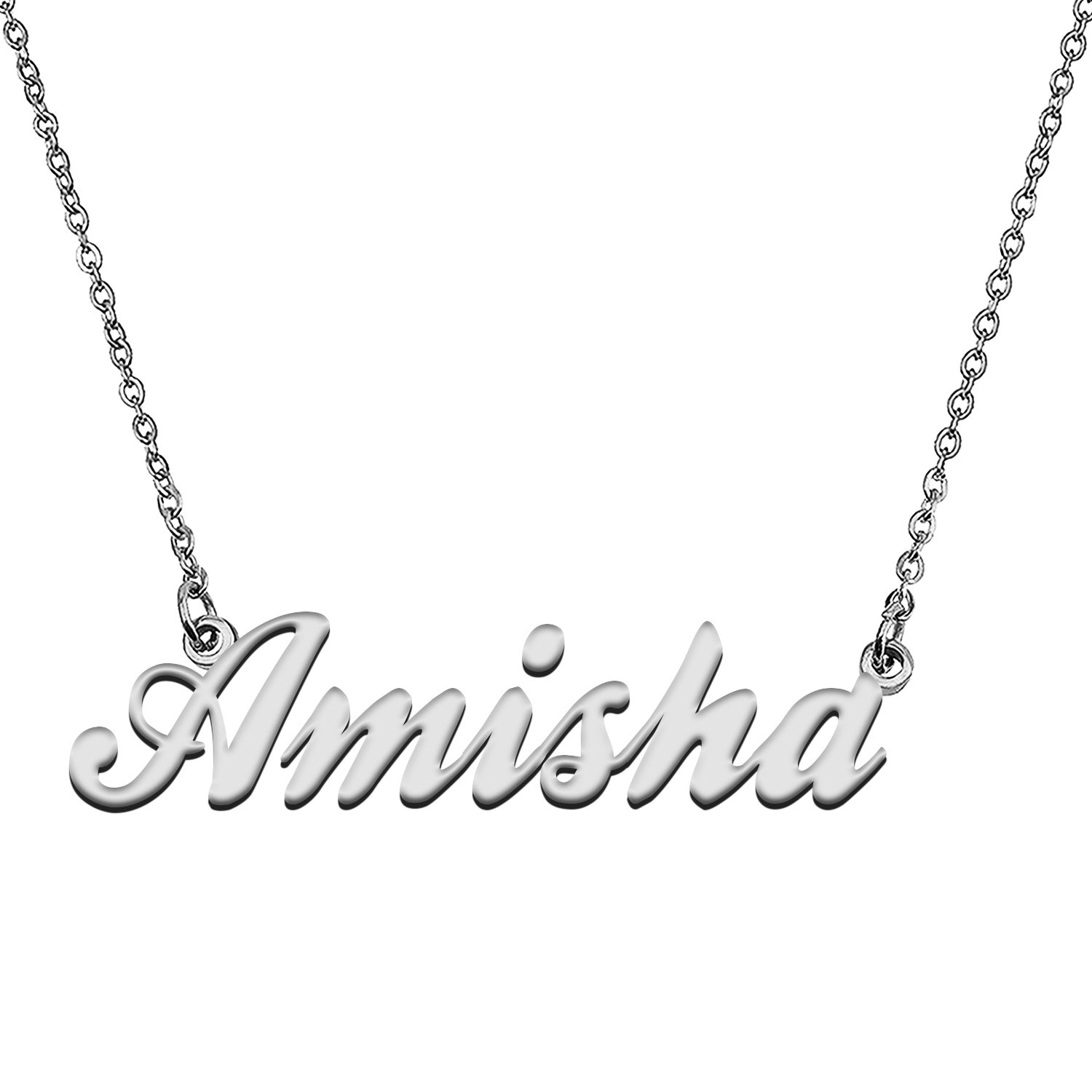 Custom Made Any Name Necklace Amisha Stainless Steel Jewelry for Mother