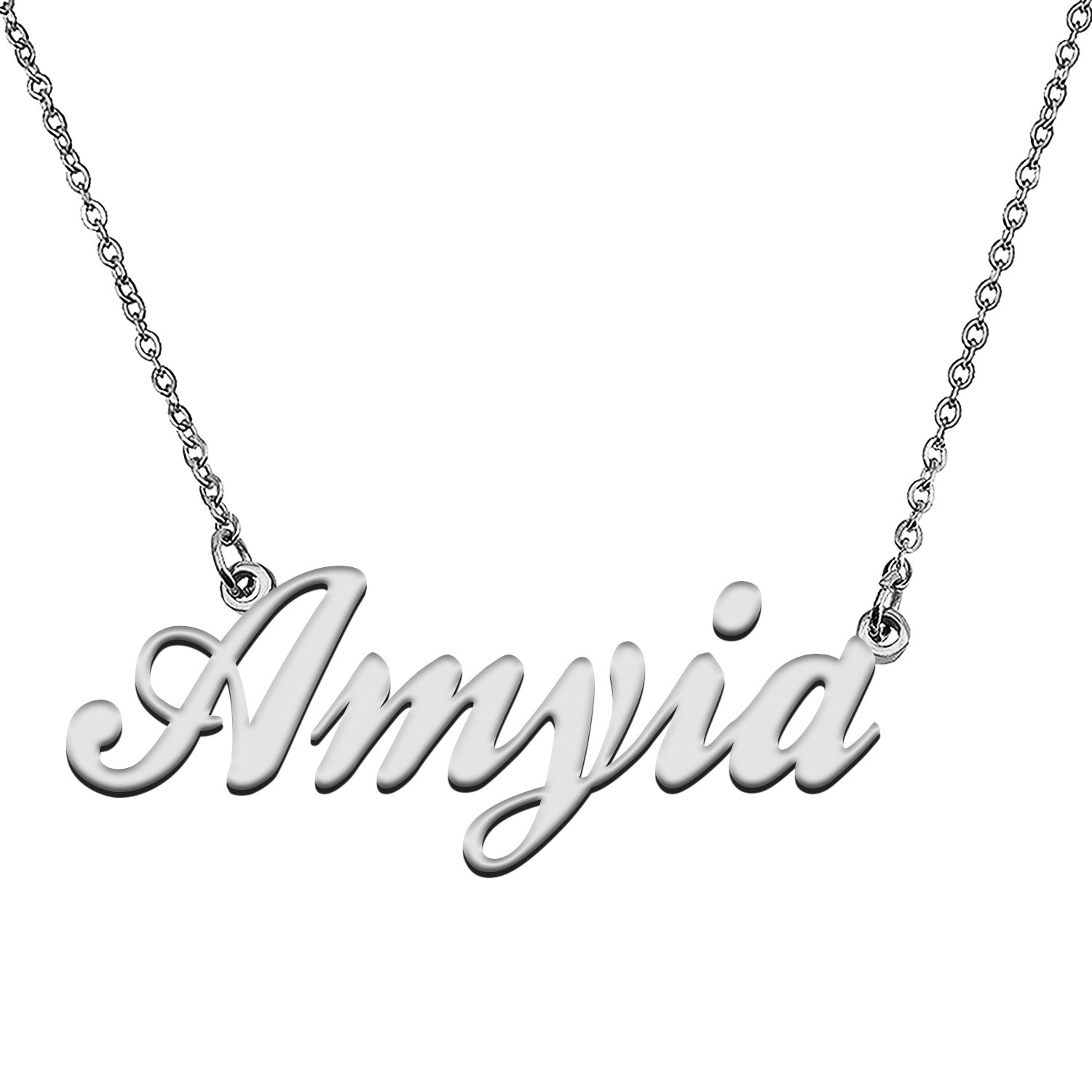 Custom Made Any Name Necklace Amyia Stainless Steel Jewelry for Mother