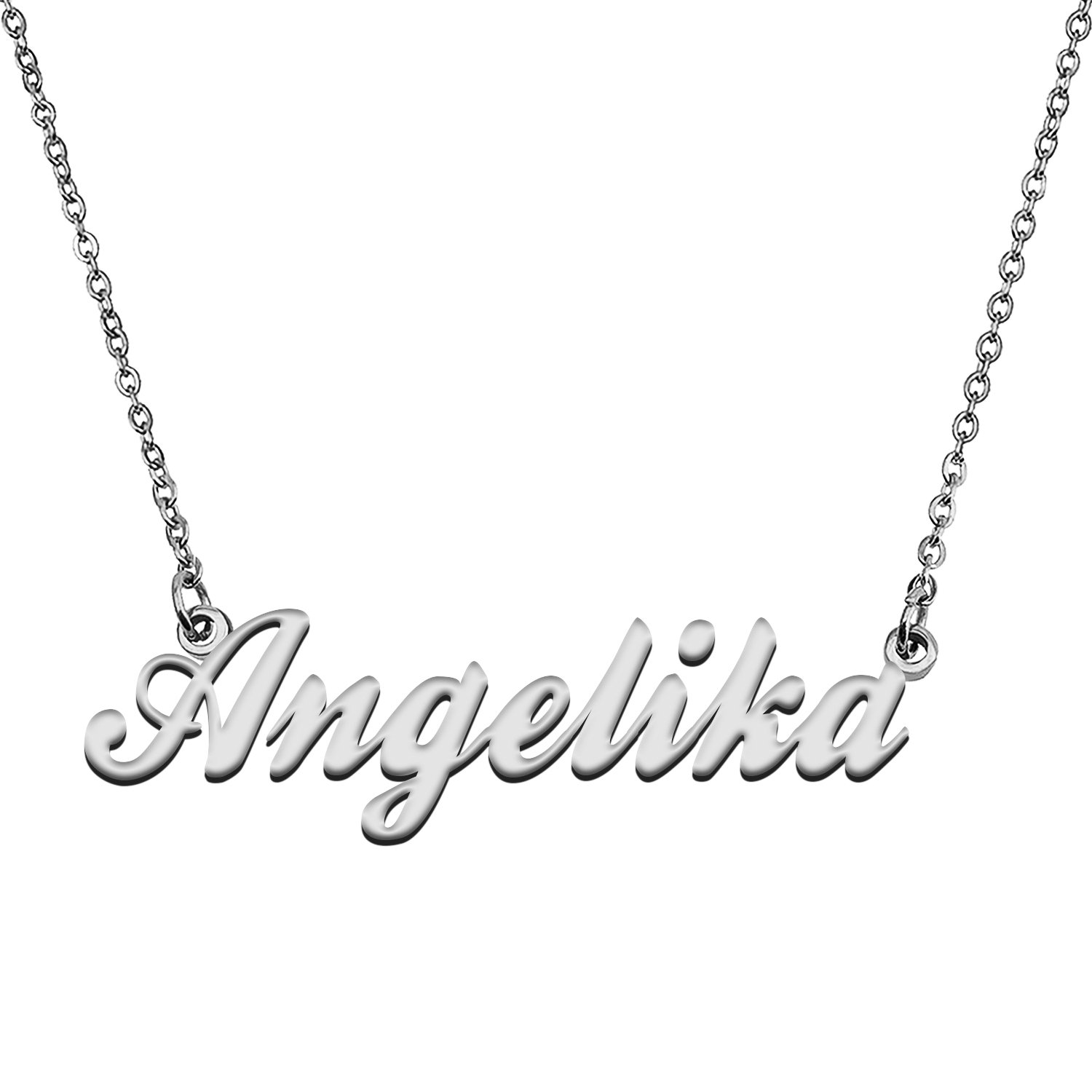 Custom Made Any Name Necklace Angelika Stainless Steel Jewelry for Mother