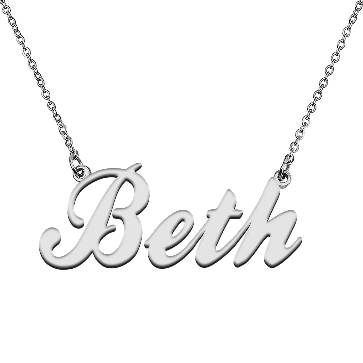 Custom Made Any Name Necklace Beth Stainless Steel Jewelry for Mother