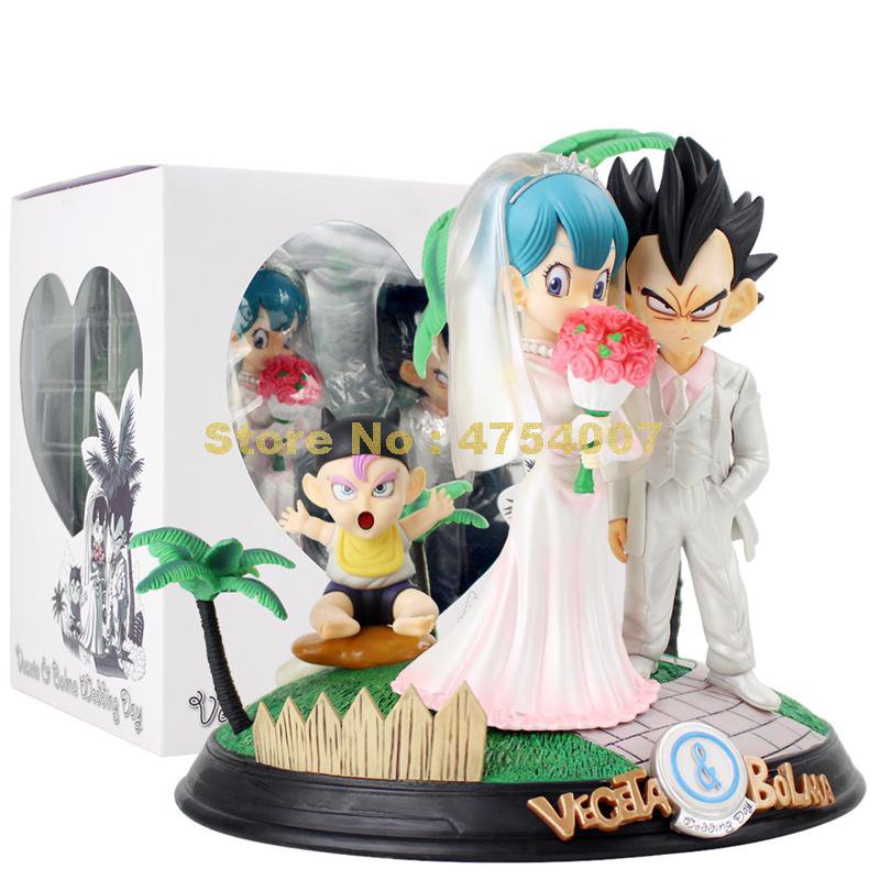 2pcs/set anime dragonball dragon ball z dbz vegeta bulma wedding ...