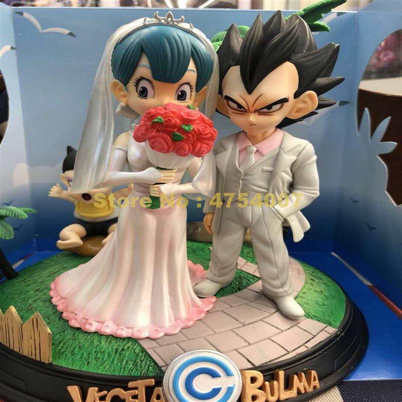 2pcs/set anime dragonball dragon ball z dbz vegeta bulma wedding ...