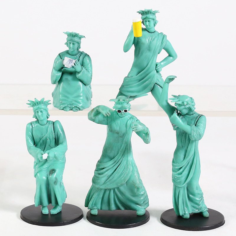 New York Statue of Liberty Funny Mini PVC Figures Collectible Model ...