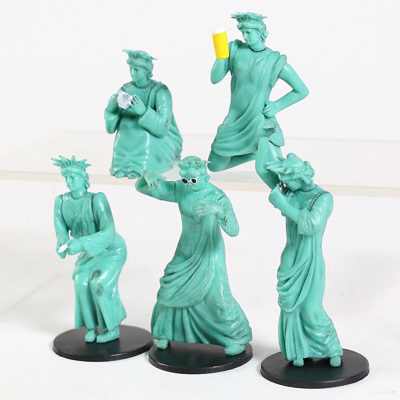 New York Statue of Liberty Funny Mini PVC Figures Collectible Model ...