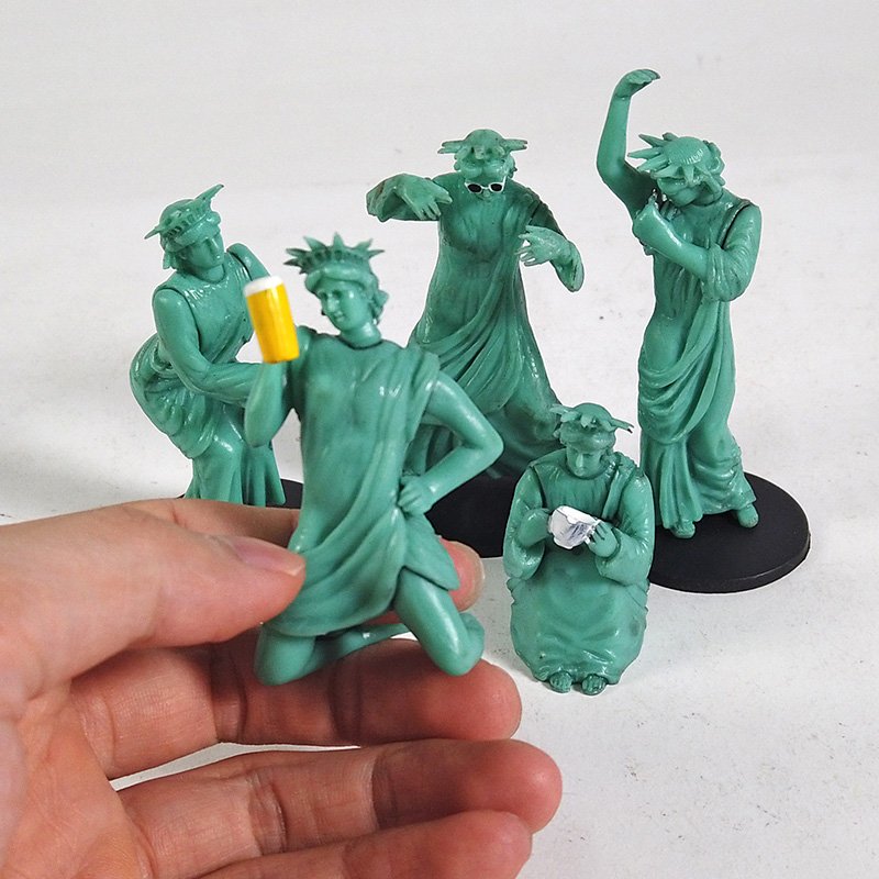 New York Statue of Liberty Funny Mini PVC Figures Collectible Model ...