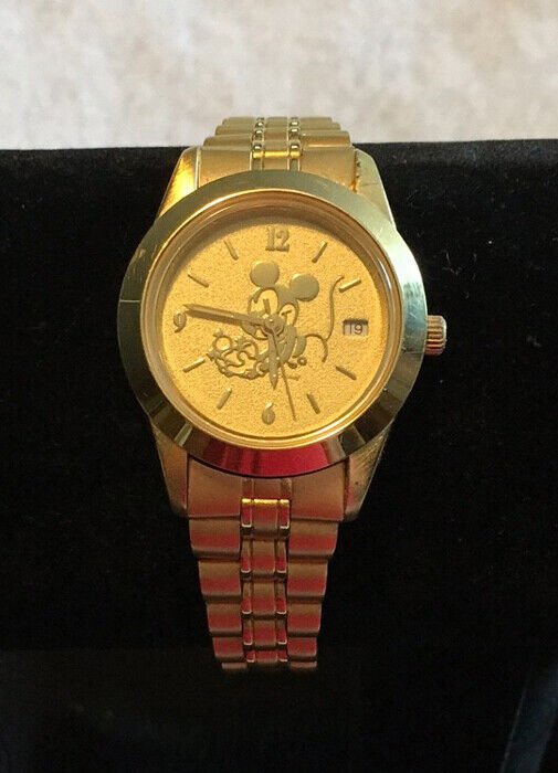 Women's Disney Cast Member Retirement Award Gold Mickey Executive Watch