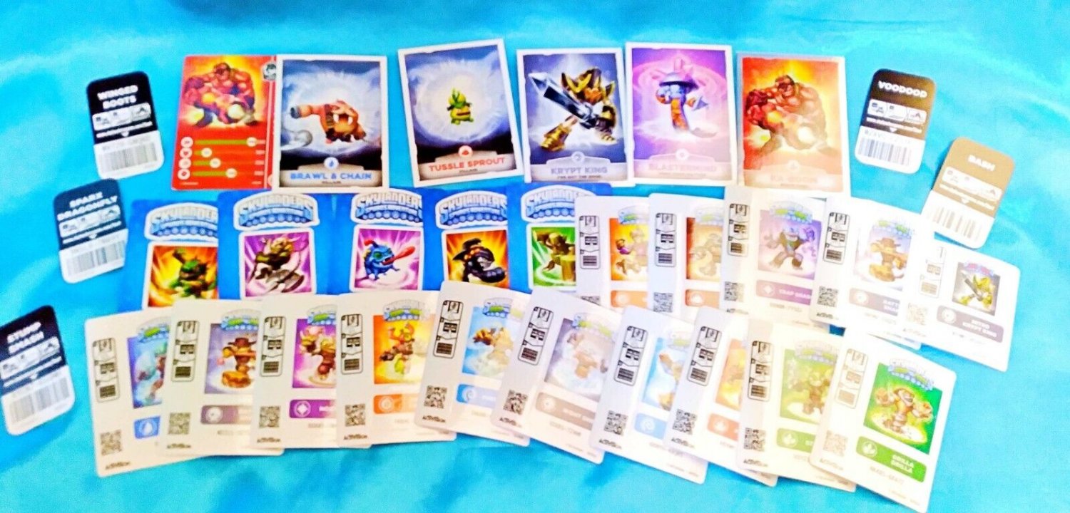 Large Lot - SKYLANDERS - Mixed Cards, Stickers, Codes Lot