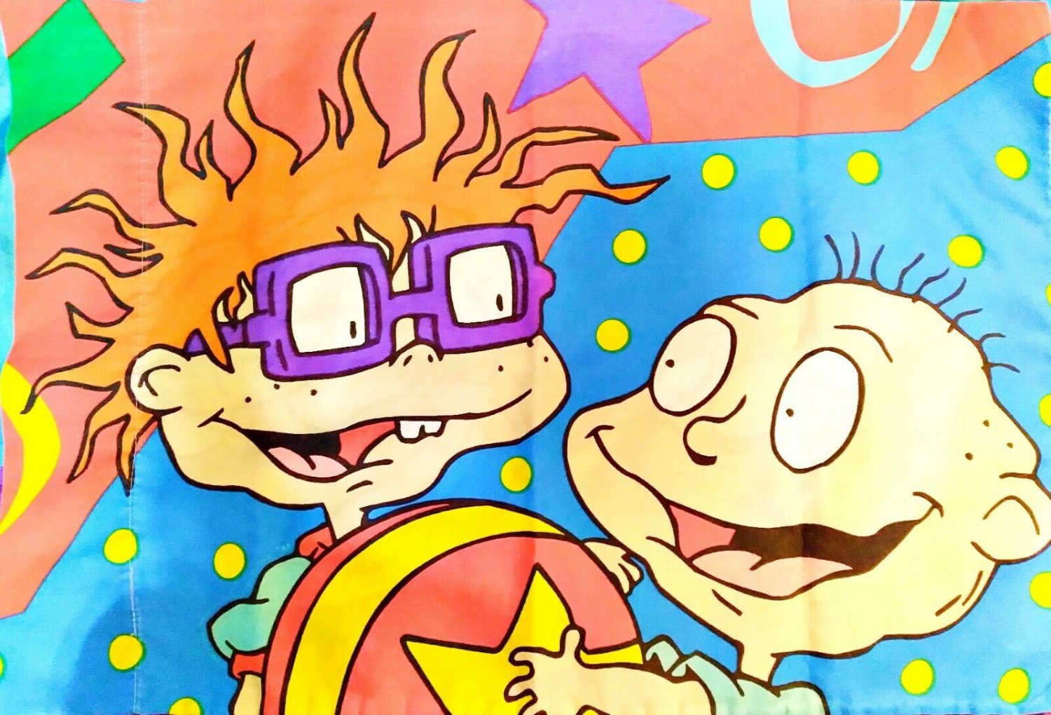 RUGRATS - Vintage 1997 Double-Sided Twin Single Pillow Case