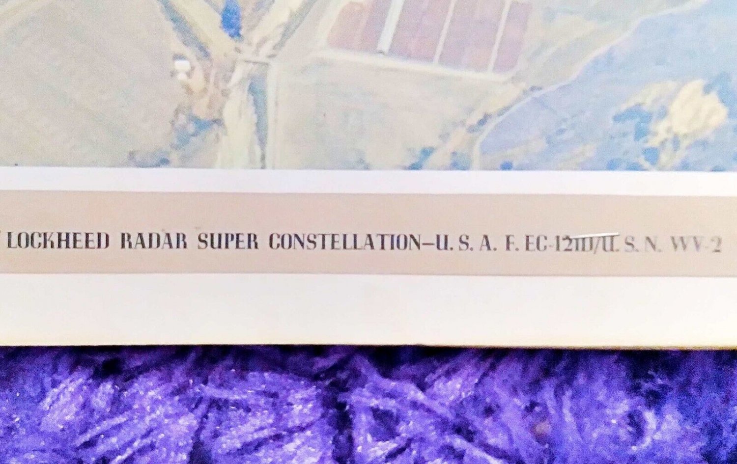 LOCKHEED RADAR CONSTELLATION USA FEC WV-2 - Navy Vintage Print 11"x14"