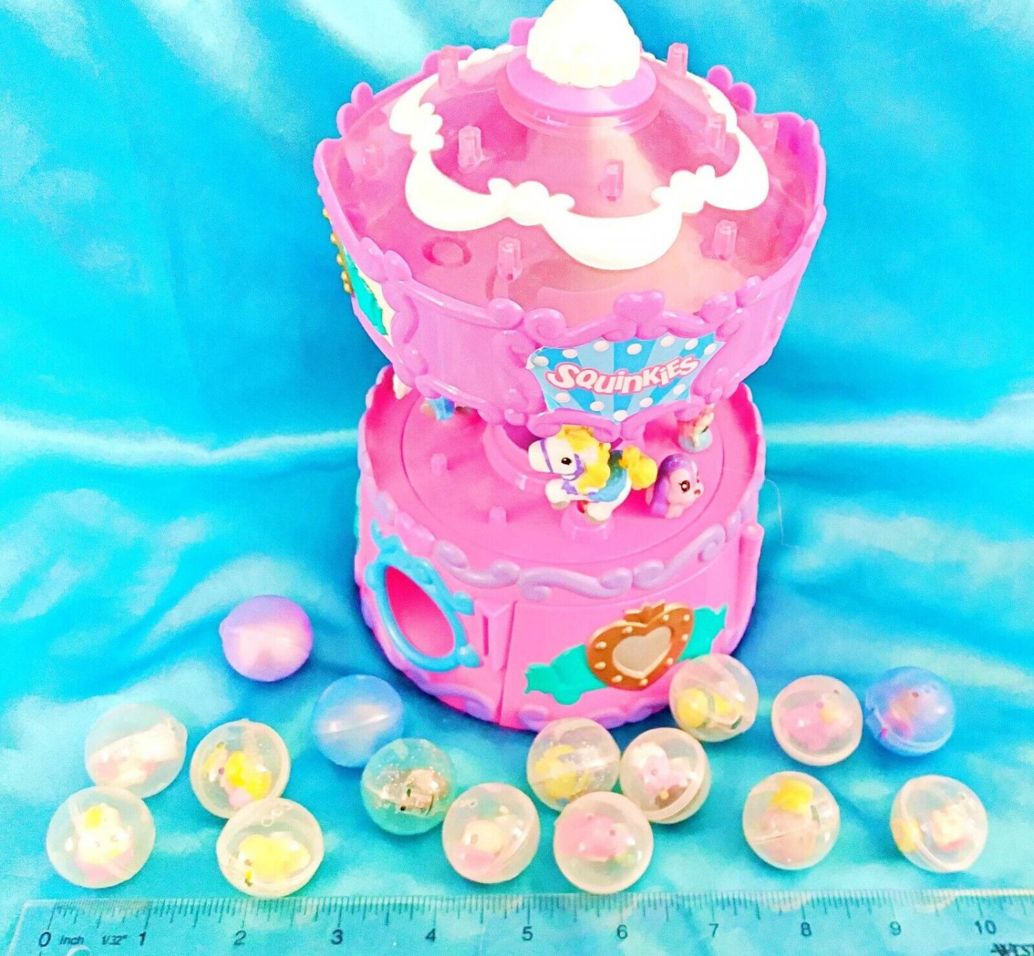 RARE! Squinkies Carousel Surprize Surprise Dispenser w/ Extra Squinkies!