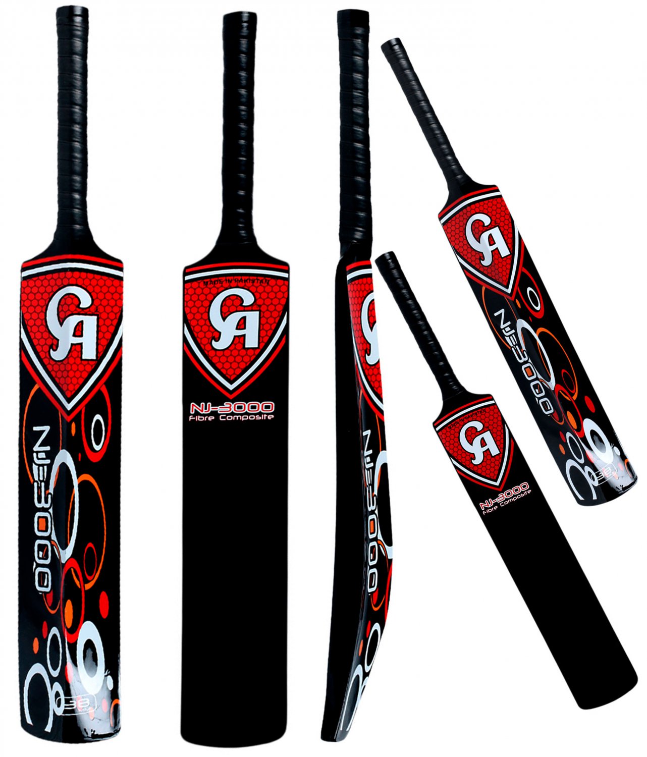 5 x CA NJ-3000 Tape Ball Fiber Cricket Bat 38mm Edge top deal