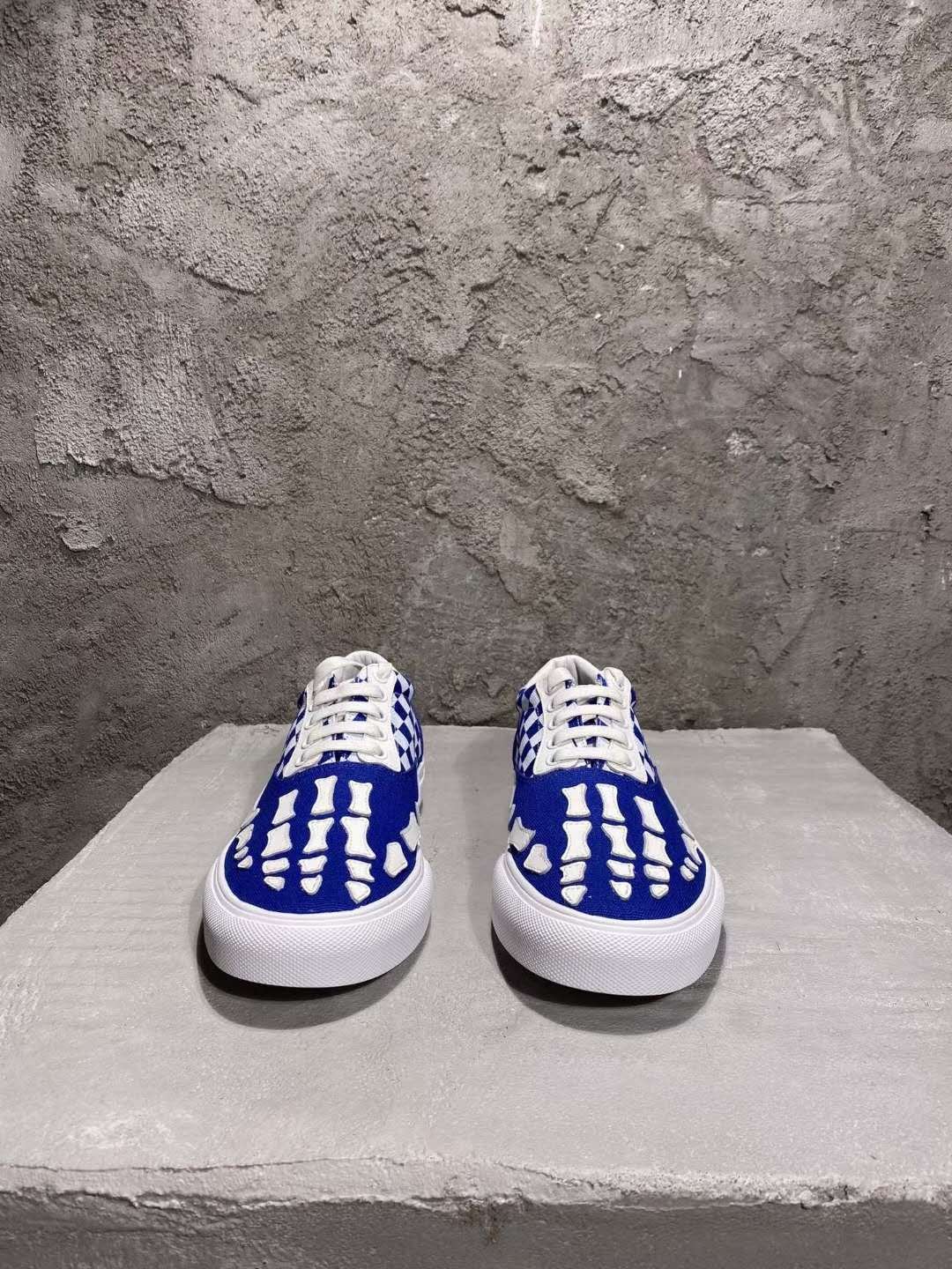 Man Shoes Amiri Skel Toe Lace Up Sneakers Skeleton Fashion Show Blue ...