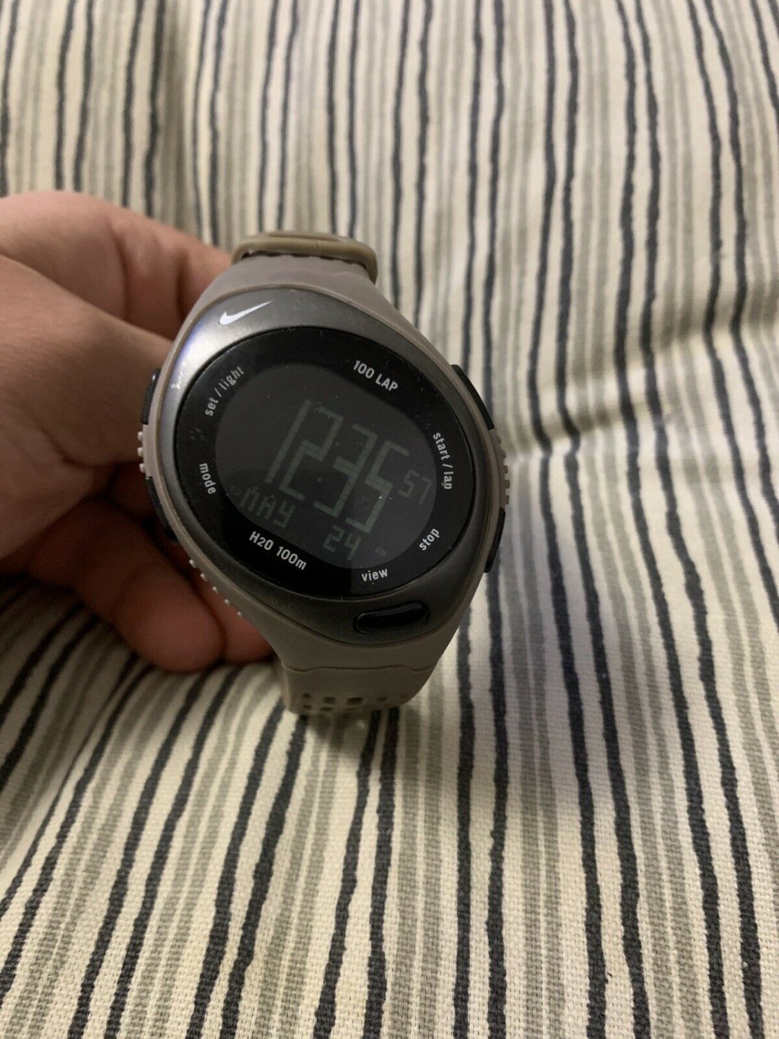 Nike Triax Speed Super 100 Lap WR0127 Mens Digital Running Watch Brown