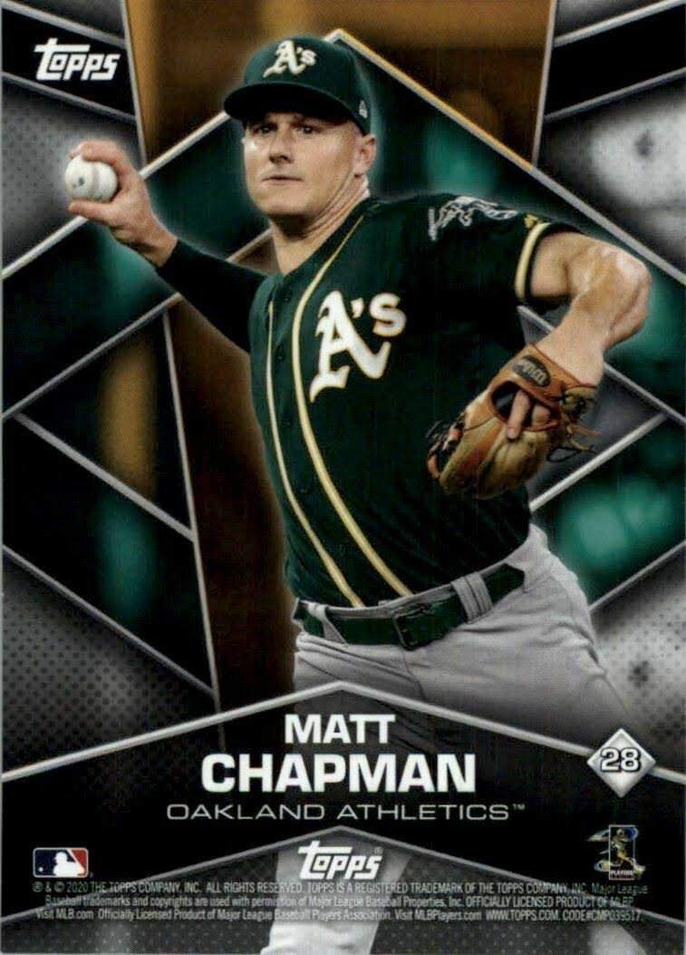 2020 Topps Stickers Cards 28 Matt Chapman